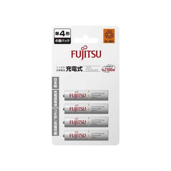 【商品説明】充電済み買ってすぐ使える。フル充電後５年後でもすぐ使える。低温でも使える。つぎ足し充電ＯＫ【仕様】●仕様：単４形●電池容量：ｍｉｎ．７５０ｍＡｈ●日本製●注文単位：１パック（４本）●グリーン購入法適合●ＧＰＮエコ商品ねっと掲載