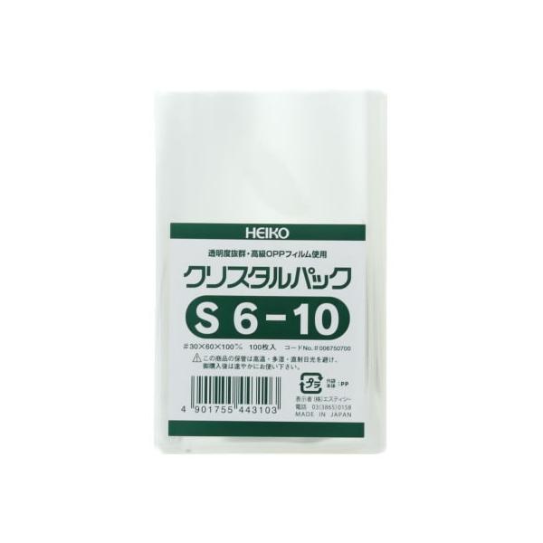 【仕様】●サイズ：縦１００×横６０ｍｍ●厚み：０．０３ｍｍ●材質：ＯＰＰフィルム●入数：１００枚●製造工程上、袋にする際にミミ（のりしろ）が発生しないため、使用感がスマートです。透明度に優れています。※ＯＰＰは熱シールに乏しい為、液体状のも...