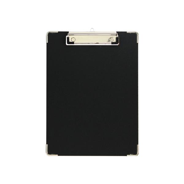 【商品説明】イベント会場、医療現場、店舗、オフィスなど様々な用途、場面で活躍します。裏面は書き込みができます。サビに強いステンレスを使用した角金具付き。【仕様】●色：黒●サイズ：Ｂ５タテ●とじ方向：短辺とじ●外寸法：縦２８２×横２０７ｍｍ●...
