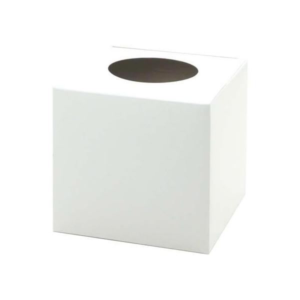 【仕様】多目的に使える便利な白！●色：白●サイズ：高さ１６５×幅１６５×奥行１６５ｍｍ●出し入れ口：直径９５ｍｍ●材質：コートボール紙（４００ｇ／ｍ2）●組立式●底ボール紙付