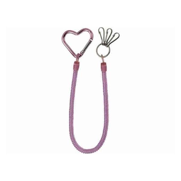 【仕様】約３０ｃｍ〜約１２０ｃｍに伸縮。カバンやベルトなどへの取り付けが簡単なカラビナ付き。鍵などを取り付けられるキーフック３個付き。　●ロングタイプ●色：ピンク●約３０ｃｍ〜１２０ｃｍに伸縮●サイズ：幅４５×長さ３５０×厚さ８ｍｍ●材質：...