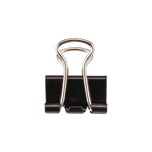 【仕様】●色：黒●口幅：１５ｍｍ●綴じ枚数：約４０枚●材質：スチール●注文単位：１小箱（２０個）