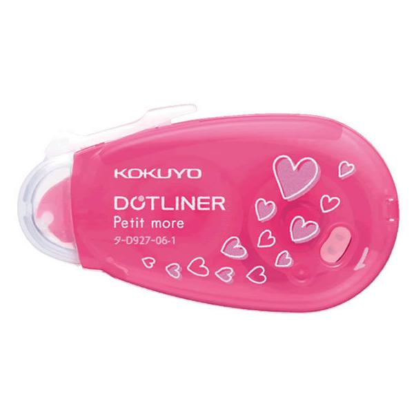 【商品説明】のり面までかわいいピンク色のハート柄、８ｍ巻き。ゴミを防ぐフルカバーキャップ付き。最後まで軽くひける軽引き設計。【仕様】●テープ寸法：幅６ｍｍ×長さ８ｍ●仕様：使い切りタイプ／強粘着●本体色：ピンク●のり色：ピンク（ハート柄）●...