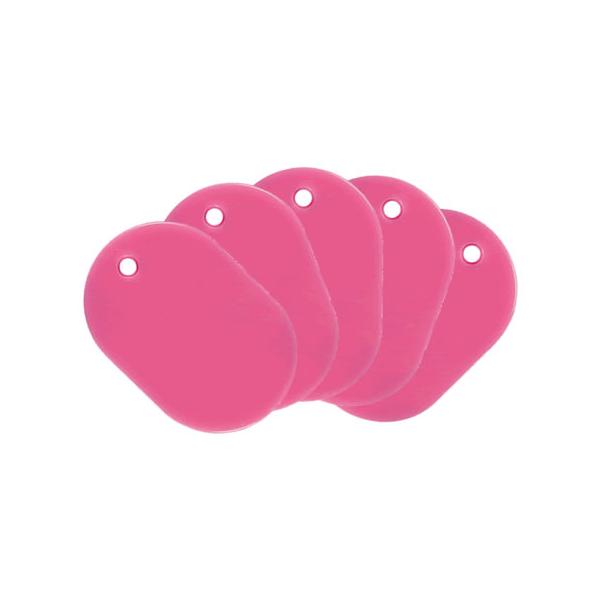 【仕様】●色：ピンク●無地・大●サイズ：縦６０×横４０×厚さ２．５ｍｍ●穴径：４ｍｍ●材質：ポリスチレン●グリーン購入法適合●注文単位：１パック（５枚）