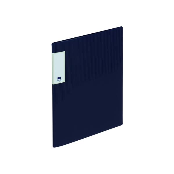 【仕様】背幅を最小限に抑えたスリム設計。　コピー用紙を４０枚入れても厚さ約８ｍｍなのでカバンに入れてもかさばりません。　●表紙色：ネイビー●サイズ：Ａ５タテ●外寸法：縦２２０×横１６７ｍｍ●背幅：４ｍｍ●ポケット枚数：２０枚●中紙：なし●材...