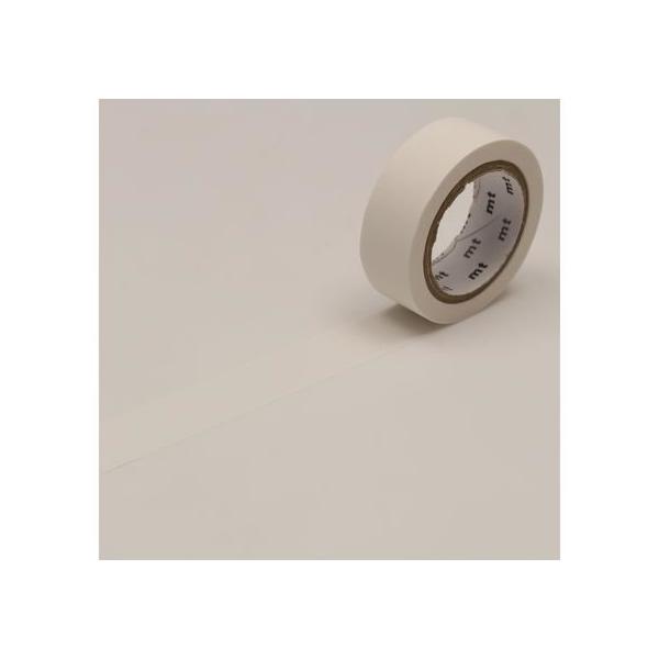 【商品説明】貼って剥がせるマスキングテープｍｔ。　手紙に貼ってみたり、ラッピングに使ってみたり、可能性は無限大。【仕様】●色目：マットホワイト●テープサイズ：幅１５ｍｍ×長さ７ｍ●注文単位：１巻