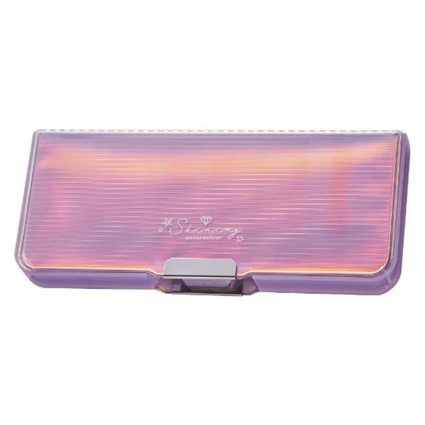 【商品説明】ランドセルにぴったりサイズ。細めから太めの鉛筆に対応の鉛筆ホルダー（７本）。大きめの消しゴムが入る。２ドアコンパクトタイプ。日本製。【仕様】●色：パープル●サイズ：Ｈ２２３×Ｗ９４×Ｄ２５ｍｍ●重量：２１４ｇ●材質：表紙／ＰＶＣ...