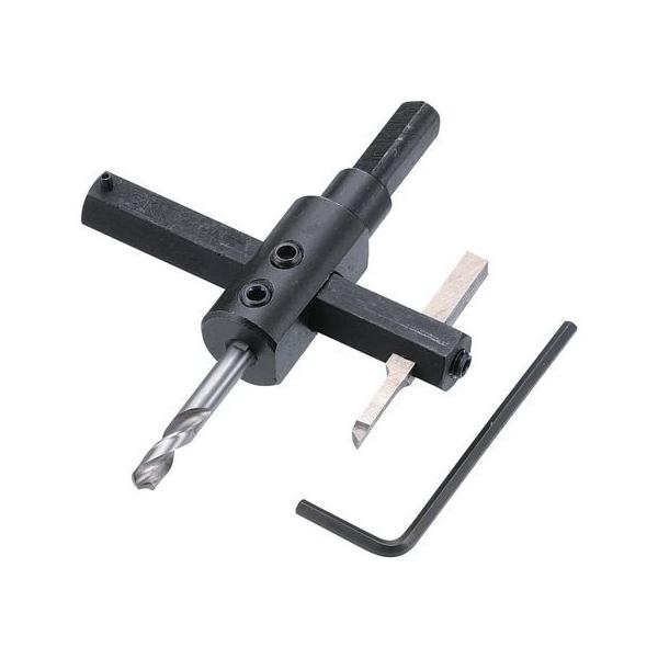 【商品説明】●１本で各種薄板に直径２５〜１２５ｍｍの穴あけができます。【仕様】【材質】●刃部Ａ：高速度鋼●刃部Ｂ：ＳＫＨ２【仕様】●穴あけ可能サイズ（ｍｍ）：２５−１２５●穴あけ可能板厚（ｍｍ）：アクリル６．３、アルミ１．２、薄鉄板１．５●...