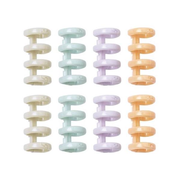 【商品説明】教科別や必要な分だけルーズリーフをリングで綴じて持ち運べるから、通学中やスキマ時間の持ち出し学習に便利。　４色のリングを教科ごとに色で使い分けたり、リングをルーズリーフの好きな穴位置に取付できる。　リングの両端をはさむようにつま...