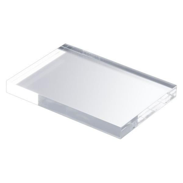 【商品説明】透明感あるアクリルが高級感と存在感を演出！　透明感と清涼感があり、ディスプレイの演出に最適です。【仕様】●サイズ：本体／縦１０５ｍｍ×横７４ｍｍ×厚さ１０ｍｍ　●材質：アクリル