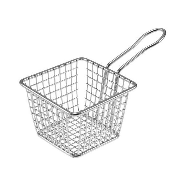 【商品説明】揚げ物、フライドポテトなどの器として。【仕様】●バスケット：１０２×１０２×Ｈ７５ｍｍ●材質：ステンレス