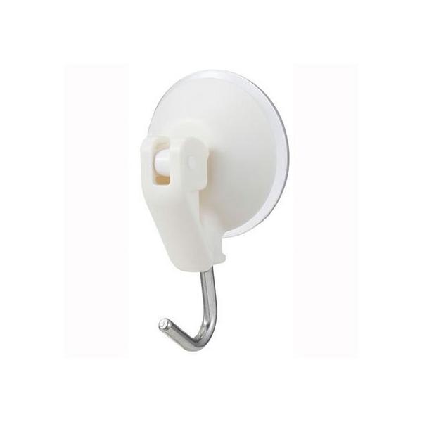 【仕様】●本体サイズ：約３６×２２×５９Ｈｍｍ　●内容量：３個　●材質：カバー・レバー／ＡＢＳ樹脂、フック／ステンレス鋼線、吸盤／塩化ビニル樹脂　●荷重制限：１ｋｇ　●生産国：中国　　【取り付けられる所】　光沢のある平らな面　・吸盤より大き...