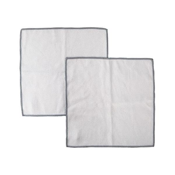 【商品説明】ガラスや鏡の水アカ・手アカ、蛇口磨きに。マイクロファイバー繊維が汚れをとってピカピカに磨き上げます。洗い替えに便利な２枚入。【仕様】●材質：ポリエステル８０％・ナイロン２０％　●サイズ：約約３０×３０ｃｍ　●生産国：中国