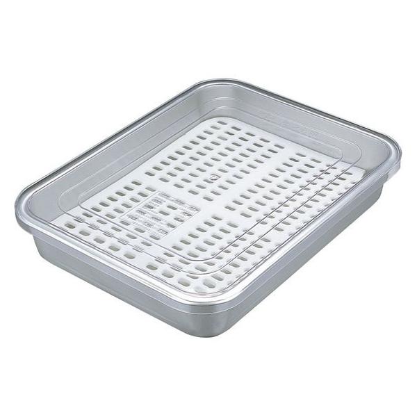 【商品説明】アルミの熱伝導の良さを冷蔵・冷凍に使わない手はない。【仕様】●外寸：２７８×２１２×Ｈ５３ｍｍ●重量：４２０ｇ●材質１：アルマイト●材質２：蓋／スチロール樹脂