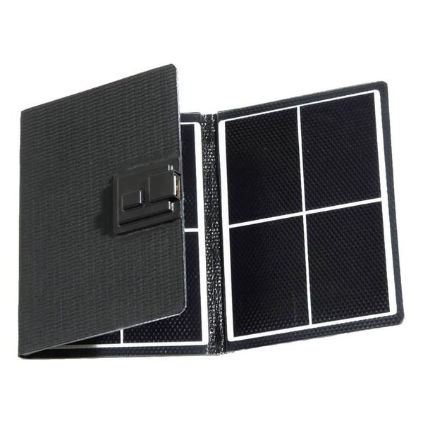 【仕様】●カラー：ブラック●商品重量：１６０ｇ●材質：生地：ポリエステル　パネル：単結晶シリコン●折りたたみ時：幅１００×厚さ１５×高さ１５０ｍｍ●ソーラーパネル最大出力：７Ｗ●変換効率：２３％●最大電圧：６Ｖ●最大電流：１Ａ●差し口：ＵＳ...
