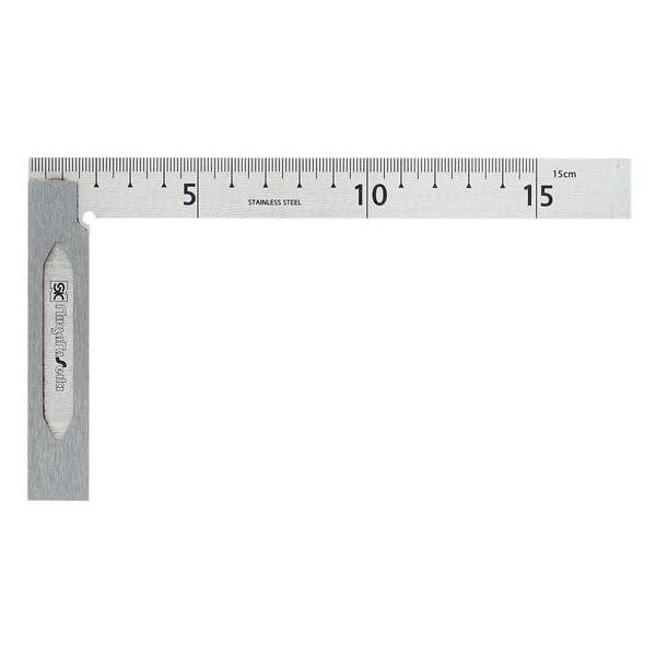 【商品説明】●表面ｃｍ目盛、裏面角目盛＋ｃｍ目盛付です。【仕様】【材質】●本体：ステンレス鋼【仕様】●全長（ｍｍ）：１７８●最大測定長（ｍｍ）：−●直角度（ｍｍ）：±２．０●竿の倒れ（ｍｍ）：±２．０以内