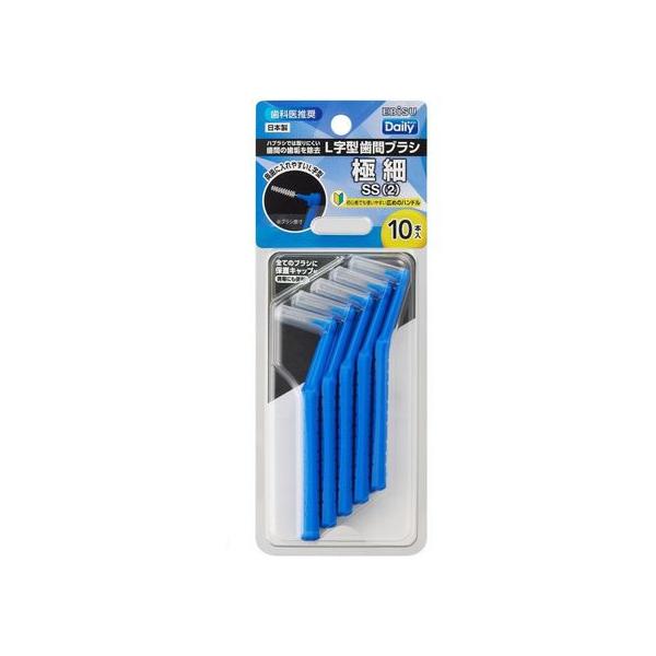 【商品説明】お手入れしにくい奥歯の歯間に入れやすいＬ字型歯間ブラシ。　全てのブラシに保護キャップ付で衛生的かつ携帯に便利。　キャップを使い回さないので衛生的。　初心者でも安定して持てる広めのハンドルで向きが定めやすく、狙いやすい。　歯ぐきの...