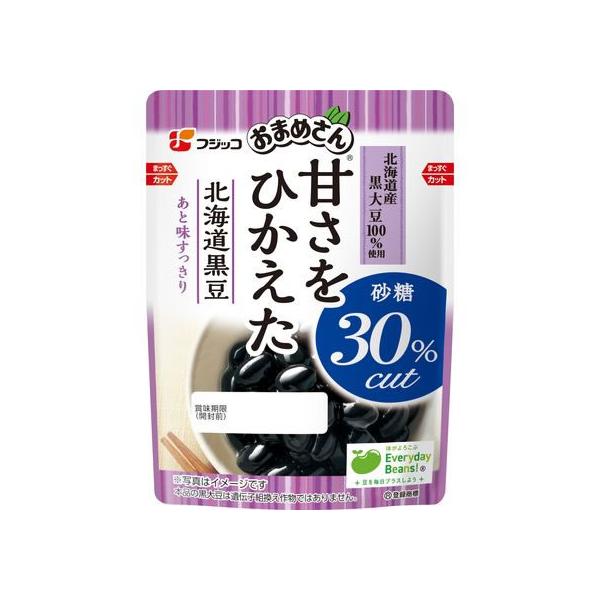 【商品説明】当社の「おまめさん」シリーズより砂糖（ショ糖）を３５％カットはそのままに、甘味をあげて味をはっきりさせた味わいに炊きあげました。北海道産黒大豆を１００％使用しています。【仕様】●注文単位：１個