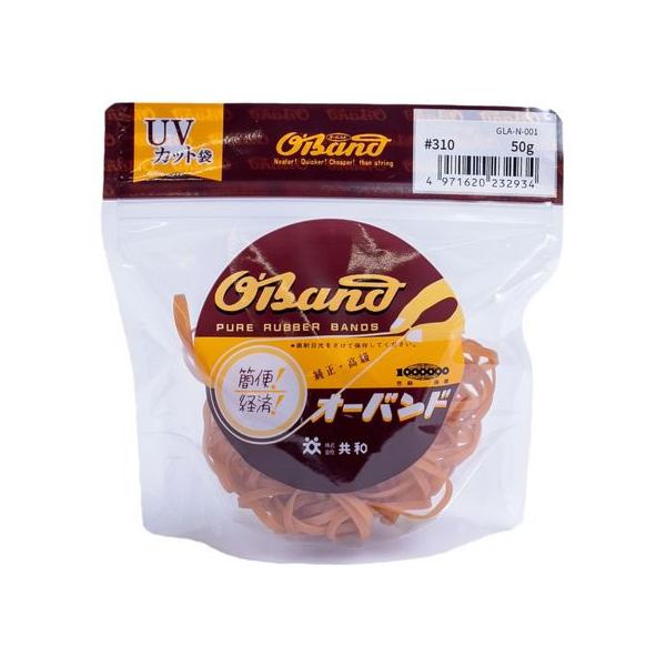 【仕様】●番手：＃３１０●色：アメ色●容量：５０ｇ●折径（内径）：１２０ｍｍ（７６ｍｍ）●材質：天然ゴム●推奨結束範囲：２５０〜４３０ｍｍ●切幅：３ｍｍ●厚み：１．１ｍｍ●入数：約６５本●注文単位：１袋　※内容量の本数は、平均値から求めた参...