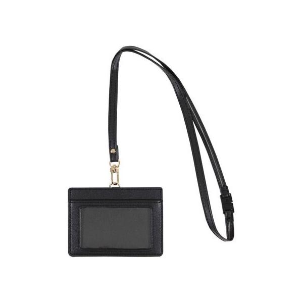 【商品説明】背面にバネ口金のコインケース付。　名刺が入るポケット付。　安全パーツ付。　ストラップは着脱可能。【仕様】●カラー：コスモブラック　●サイズ：（本体）幅１１０×奥行８×高さ８０ｍｍ（ストラップを除く）　●ストラップ長さ：８４ｃｍ　...