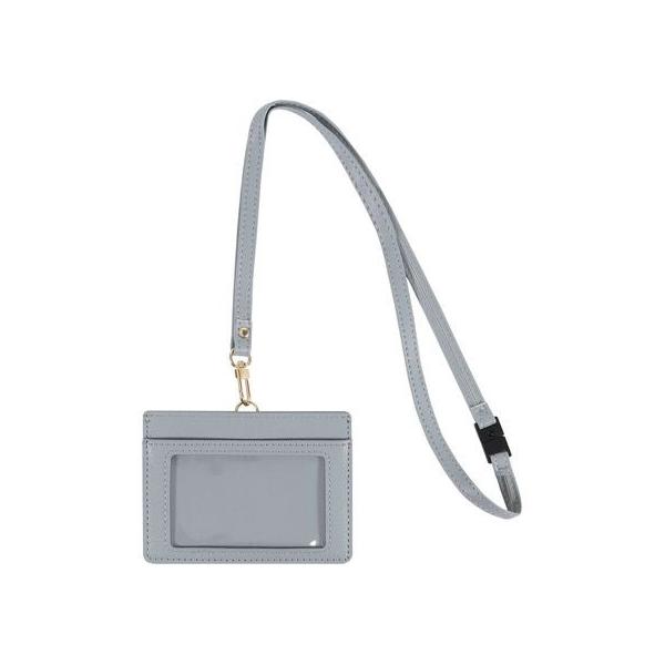 【商品説明】背面にバネ口金のコインケース付。　名刺が入るポケット付。　安全パーツ付。　ストラップは着脱可能。【仕様】●カラー：アイスグレー　●サイズ：（本体）幅１１０×奥行８×高さ８０ｍｍ（ストラップを除く）　●ストラップ長さ：８４ｃｍ　●...