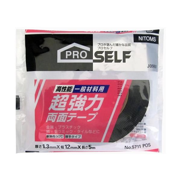 【仕様】対候性に優れ、屋外でも使用できます。耐水性・振動吸収性にも優れています。　●色：黒●幅１２ｍｍ×長さ５ｍ●厚さ：１．３ｍｍ●用途：金属・セラミック・タイル・プラスチックの接着固定に。自動車のモールやネームプレートの固定に。※ポリエチ...