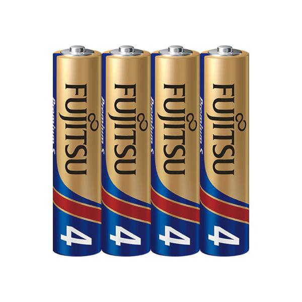 【商品説明】小電流から大電流まで幅広いレンジで高い放電性能を発揮する高いパフォーマンスと高い信頼性を追求したアルカリ乾電池です。【仕様】●サイズ：単４形●１０年保存●液漏れ保証●抗菌ラベル●漏液防止構造●防災備蓄推奨品●注文単位：１パック（４本）