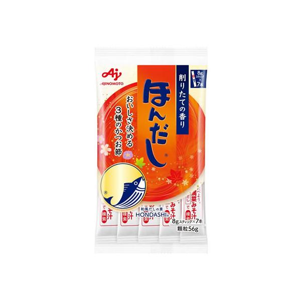 【商品説明】香り、コク・味わい、それぞれに優れた3種のかつお節を使用した、「香り高く一番おいしい」和風だしの素です。　さっと入れるだけで、様々な和食メニューの味付けを、簡単手軽に美味しく仕上げることができます。　湿気にくい顆粒タイプ【仕様】...