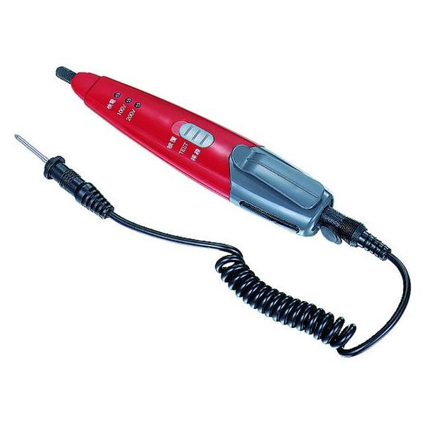 【商品説明】●用途に合わせた感度切り替えが可能です。●リード線（オプション）により、線間電圧（100、200V）の判別が可能です。【仕様】●型番：HT-670　●直流電圧（V）：50〜600　●交流電圧（V）：50〜600　●電源：ボタン型...