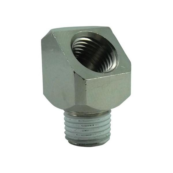 【仕様】●型番：PL45-2F-2M　●接続口径D1：R1／4　●接続口径D2：Rc1／4　●使用流体：空気・水　●流体温度：−5〜60℃　●使用圧力：1．5MPa（圧縮空気）、0．3MPa（工業用水）　●本体：黄銅、メッキ