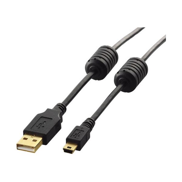 【商品説明】高周波ノイズを吸収する効果があるフェライトコアが付いたＵＳＢ２．０ケーブルです。ＵＳＢ（Ａタイプ：オス）のインターフェイスを持つパソコンやゲーム機に、ＵＳＢ（ｍｉｎｉ−Ｂタイプ、オス）のインターフェイスを持つ外付けハードディスク...