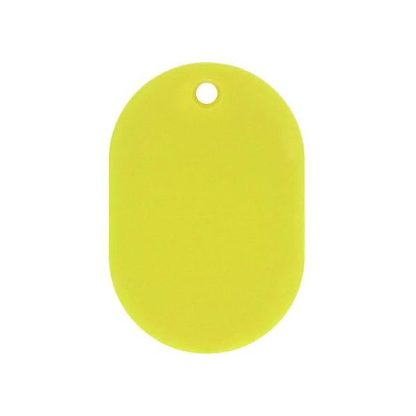 【商品説明】●キーホルダーや番号札に最適です。●色を組み合わせてご使用ください。【仕様】●型番：200013　●色：イエロー　●縦（mm）：45　●横（mm）：30　●厚さ（mm）：2．5　●穴径（mm）：3　●穴1ヵ所（3mmφ‐1）　●...