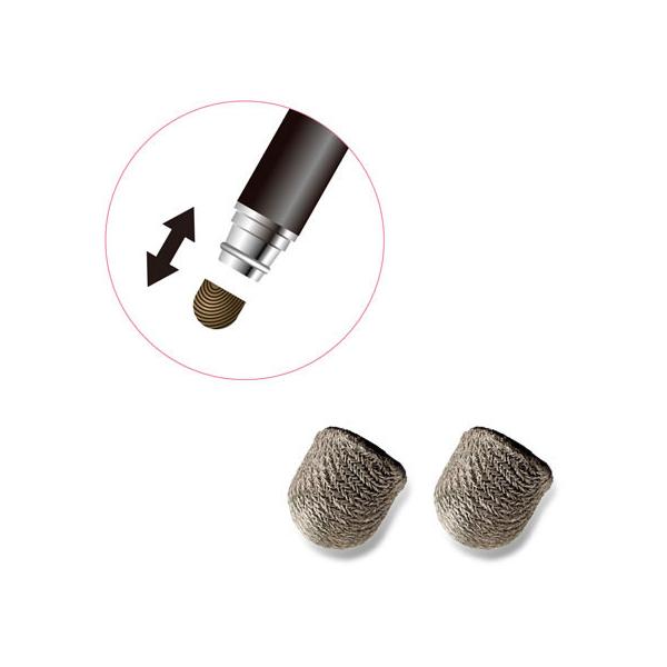 【商品説明】２ＷＡＹタッチペン（Ｐ−ＴＰ２ＷＹ０１シリーズ、ＰＣＴＰ２ＷＹ０１シリーズ、ＰＷＴＰ２ＷＹ０１ＢＫ）の導電繊維側および導電繊維タッチペン　ＡＬ．ＳＴＹＬＩＳ　（Ｐ−ＴＰＡＴＣＦ０１シリーズ、ＰＣＴＰＡＴＣＦ０１シリーズ）専用の交...