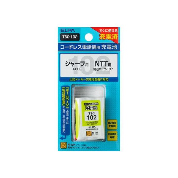 【商品説明】すぐに使える充電済。自己放電を抑制。安全装置内蔵【仕様】●３．６Ｖ　６００ｍＡｈ　●ニッケル水素充電池　●適合機種：シャープ／Ａ−００２、ＮＴＴ／電池パック−１０７　同等品
