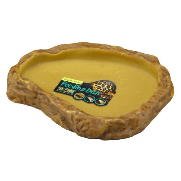 【商品説明】自然の岩をイメージしたテラリウムにぴったりな爬虫類・両生類用のえさ皿です。内側はお手入れしやすく、バクテリアが発生しにくいよう設計。大きな爬虫類でもひっくり返しにくい安定した作りになっています。【仕様】●材質：ポリレジン●使用時...