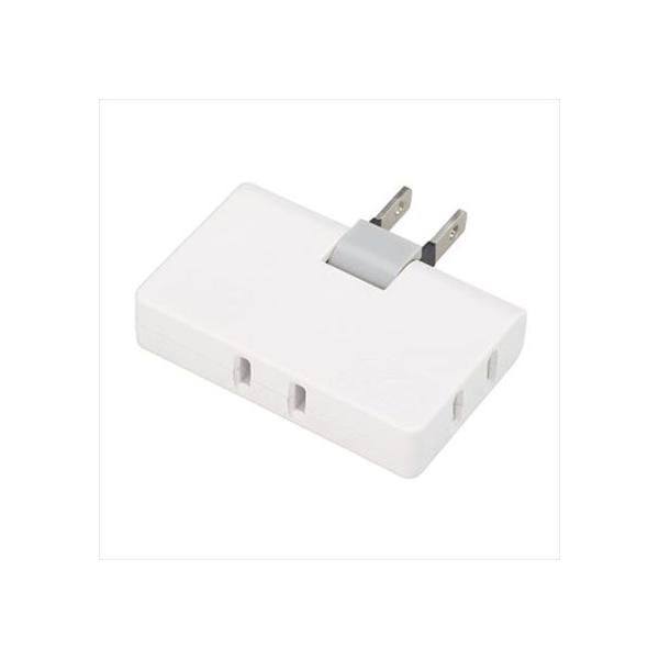 【商品説明】３方向に電源を分配します。【仕様】●カラー：ホワイト　●個口数：３　●定格入力：１２５Ｖ１５Ａ　合計１５００Ｗまで　●本体サイズ（ｍｍ）：Ｗ６５×Ｈ４５×Ｄ１５　●本体重量：３８ｇ　●パッケージ形態：ＯＰＰ袋　●パッケージサイズ...