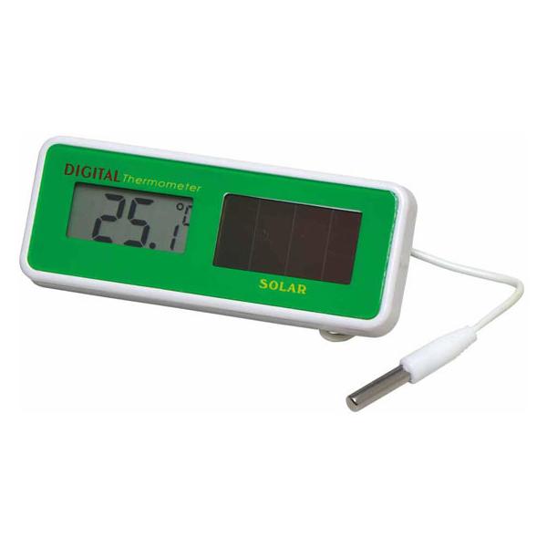 【商品説明】マグネット付でお好みの場所に簡単取付　ソーラー電池とボタン電池併用　離れた場所の温度を計測：センサコード１ｍ付（内部センサは付いていません）【仕様】●本体サイズ：約４２×１０４×１４ｍｍ●本体重量　：約４０ｇ（箱含む）●電源　：...