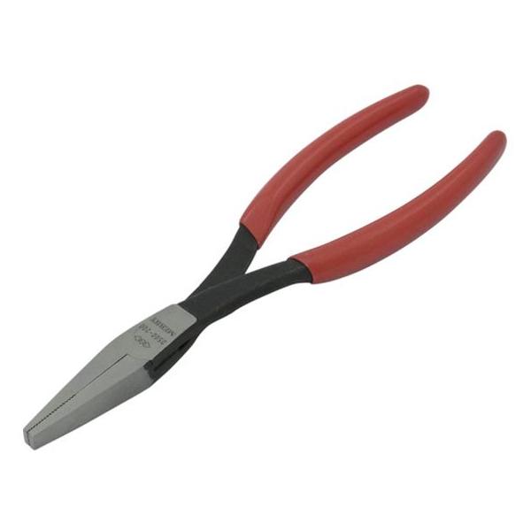 【商品説明】●先端はクロス目のギザ付で軽い力で強くつかめ、強靭で軽量です。【仕様】●型番：2500-200　●全長（ｍｍ）：２００●Ａ（ｍｍ）：３８●先端形状（ｍｍ）：５×７　●ソフトカバー付　●炭素鋼●グリップ：ポリ塩化ビニール