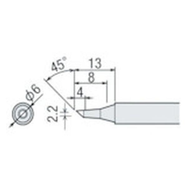 【仕様】●型番：PX-2RT-2BC　●適合コテ：PX−201、PX−335、PX−338、PX342、SVS800AS、SVS580AS、SVS500AS　●コテ先名称：φ2．2mm　●こて先先端は、鉛フリーはんだメッキ