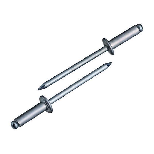 【仕様】●型番：NSA512MP　●入数：25本　●かしめ板厚（mm）：15．9〜19．1 ●リベット長（mm）：23．0 ●フランジ径（mm）：8．0 ●リベット径（mm）：4．0 ●下穴径（mm）：4．1〜4．2 ●せん断荷重（N）：1...