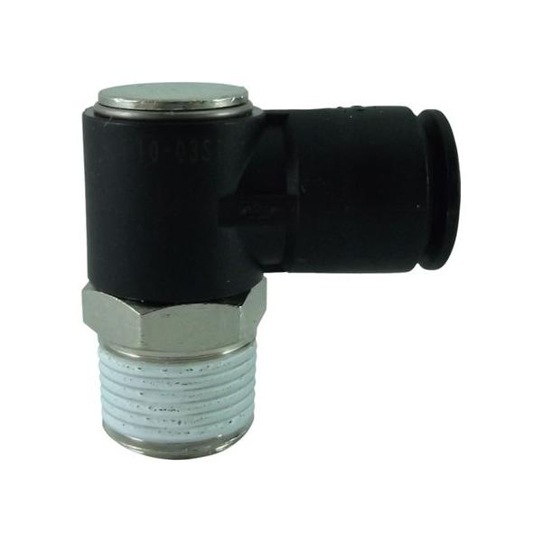 【仕様】●型番：F10-03S1　●接続口径：R3／8　●適合チューブ外径D（mm）：10　●六角対辺（mm）：17　●使用圧力：1MPa（空気）、0．3MPa（水）　●使用流体：空気、水　●流体温度：−5〜60℃（空気）、5〜40℃（水）...