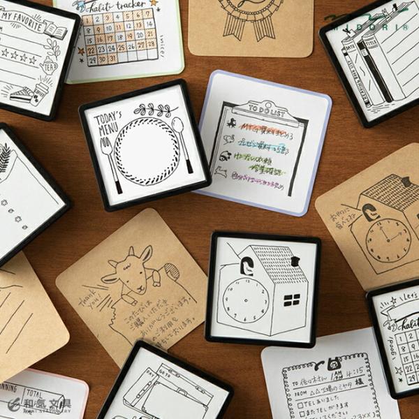 バレットジャーナル 手帳 スタンプ ミドリ スタンプ 浸透印 あすつく対応●サイズ・パッケージサイズ：160×785×20mm・本体サイズ：61×61×19mm[tag:スタンプ][tag:ミドリ]