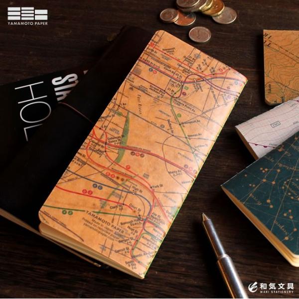 山本紙業 RO-BIKI NOTE ロウ引きノート マップシリーズ 無地 あすつく対応●サイズ・サイズ：91×210mm●重量・約58g●素材・表紙：ワックスペーパー・本文：ニューシフォンクリーム●仕様・60ページ綴り・糸綴じ製本・日本製[...