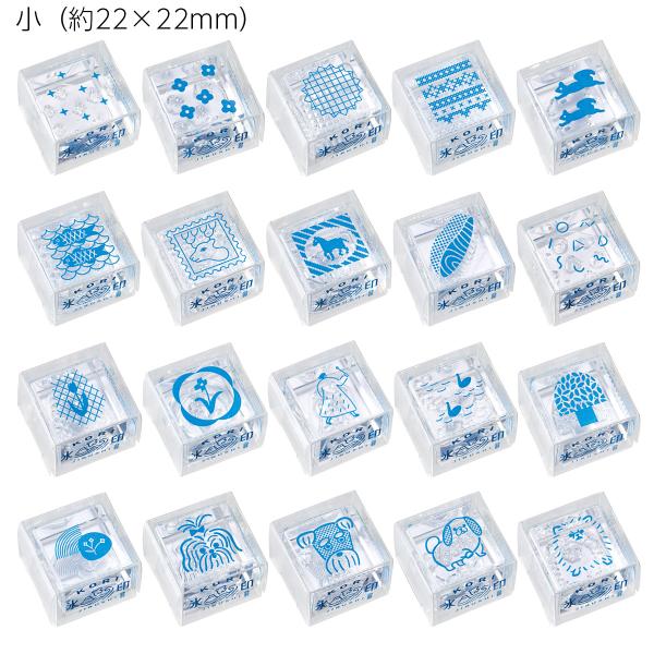 ●本体サイズ：約22(W)×22(D)×18(H)mm●材質：本体/アクリル、印面/ゴム●重量：11gCLS22-001(キラキラ),CLS22-002(コバナ),CLS22-003(アミアミ),CLS22-004(クロスステッチ),CLS...