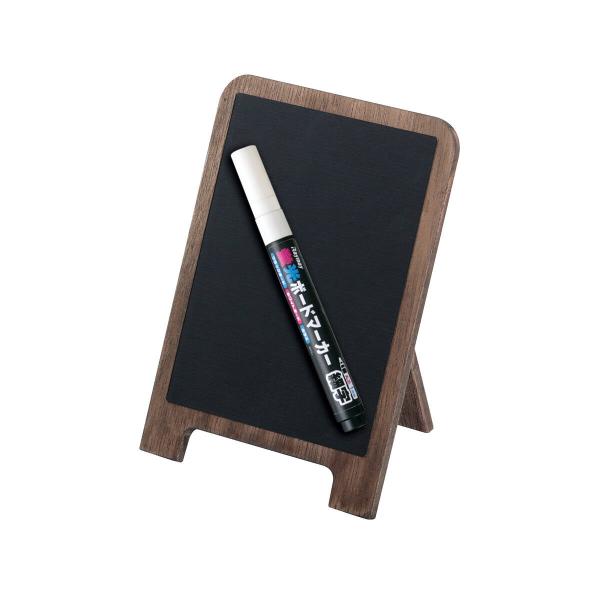 ●サイズ：115×160×5●筆記面サイズ：99×129●重量：81g●材質：ボード面/スチール、フレーム/合板、スタンド/合板・スチール●付属品：蛍光ボードマーカー(細字/白インク)1本