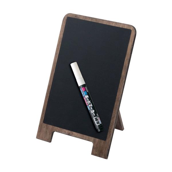 ●サイズ：145×220×5●筆記面サイズ：129×184●重量：140g●材質：ボード面/スチール、フレーム/合板、スタンド/合板・スチール●付属品：蛍光ボードマーカー(細字/白インク)1本