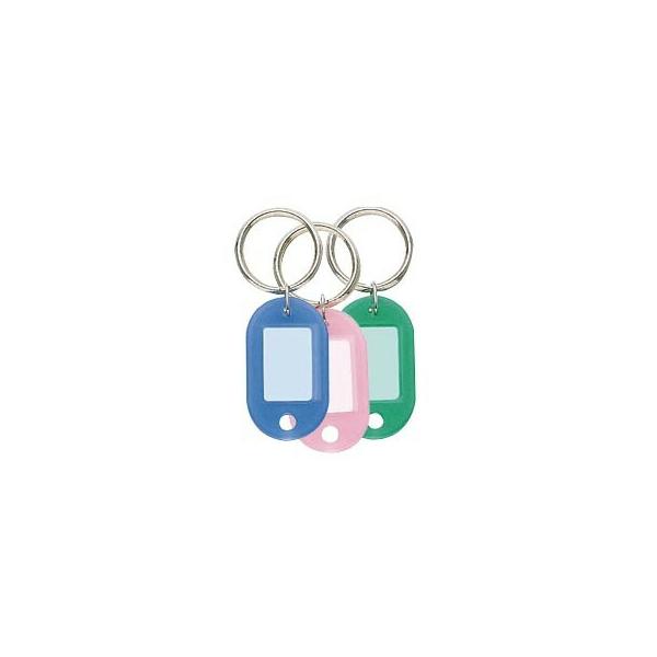 ●両面表示用キーホルダー型名札ナフ-215の3色セット。