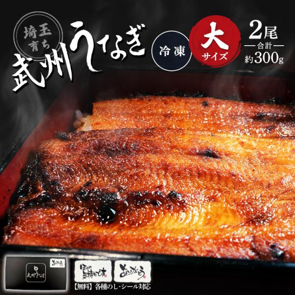 武州うなぎ 国産 蒲焼 (大) 2尾 1尾あたり約150g(148g〜167g)  　（タレ・山椒付き/冷凍真空パック/個包装）大サイズは、 1尾あたり約150gなので、豪快にまるまるお重にしてもよし、二人で分けても十分な満足感を得られます...