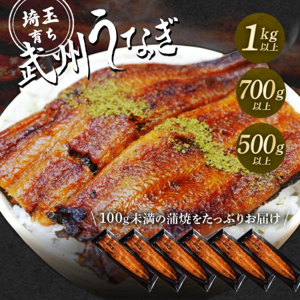 武州うなぎ 土用の丑 国産うなぎ 家庭用 うなぎ 蒲焼大入 1尾あたり100g未満の蒲焼を詰め合わせたお値打ち商品100g未満の蒲焼を詰め合わせたお値打ち商品です。1,000g、700g、500gの3サイズからお選びいただけます。※化粧箱は...