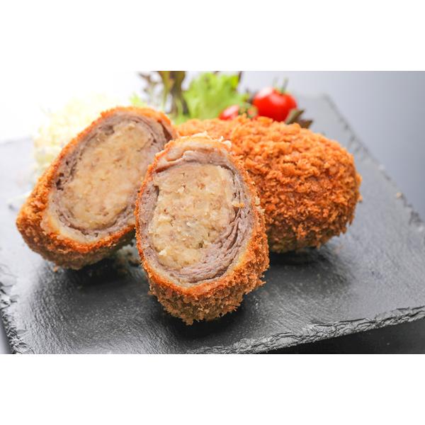 テレビ・新聞・ネットニュースにも取り上げられている話題の大人気自家製ジャンボコロッケ。お肉の食感そのままに炊き上げたコロッケ種にぜいたくにもA5等級の近江牛しゃぶしゃぶ肉をふんだんに巻き付けたまさに贅を極めた商品です。当店の近江牛はA5ラン...